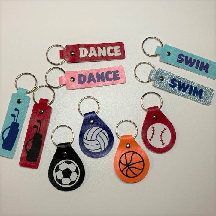 Sports Themed Key Fobs/ Bag tags – Happy Craft Designs