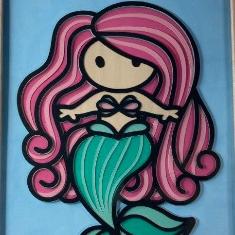 Mermaid - Layered Art – Happy Craft Designs